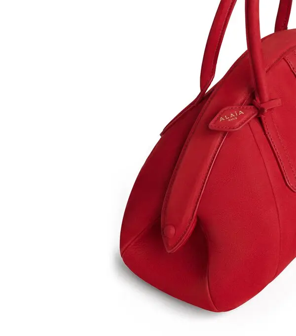 Alaïa Dome Silhouette Nubuck Calfskin Top-handle Bag - Red