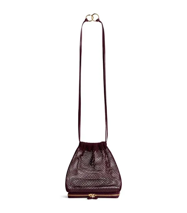 Alaïa Mesh Pochon Shoulder Bag - Red