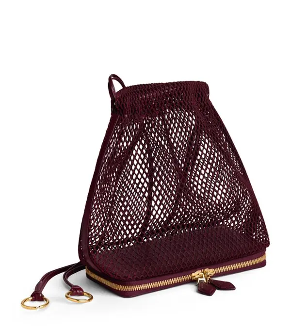 Alaïa Mesh Pochon Shoulder Bag - Red