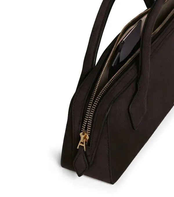 Alaïa Le Teckel Suede Clutch Bag - Brown