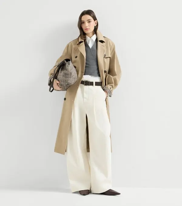 Brunello Cucinelli Leather Slingback Flats - Brown