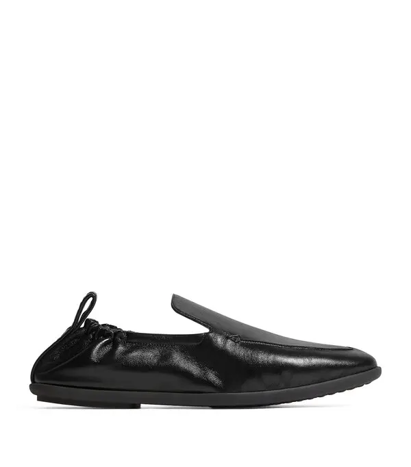 Bottega Veneta Crinkled Nappa Leather Dawson Loafers