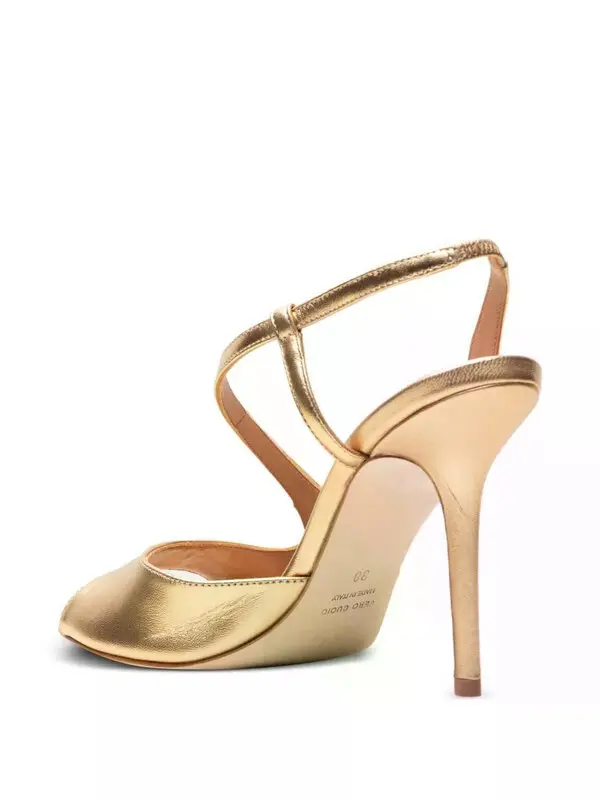 CHUCKIES Metallic Leather Heeled Sandals