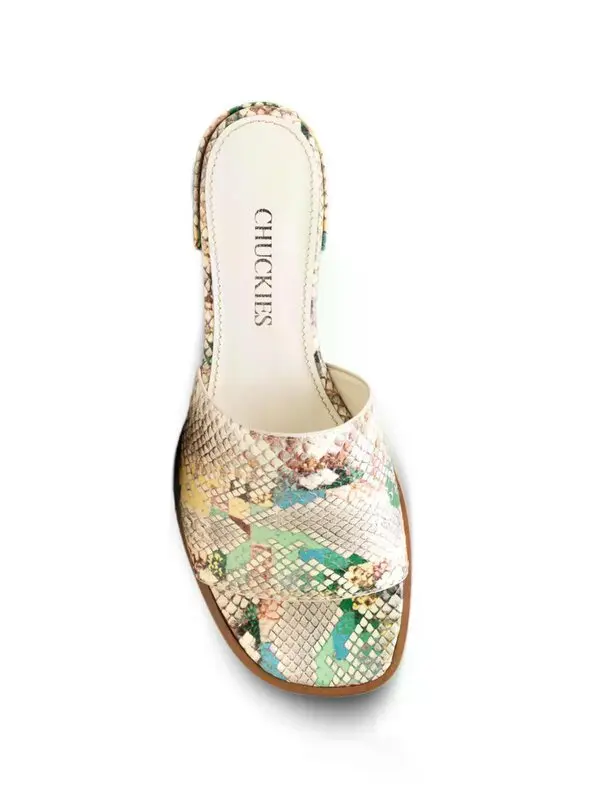 CHUCKIES Snake-effect Sandals