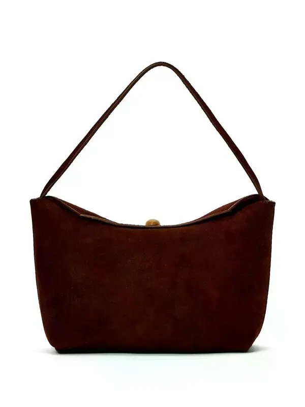 Christopher Esber Turnlock Suede Mini Bag - Brown