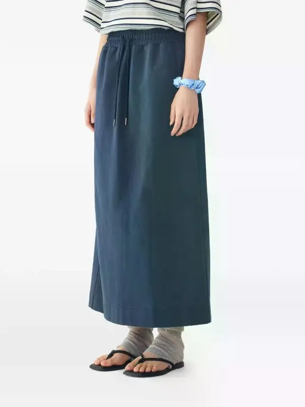 STUDIO TOMBOY Drawstring Waist Skirt With Rear Slit