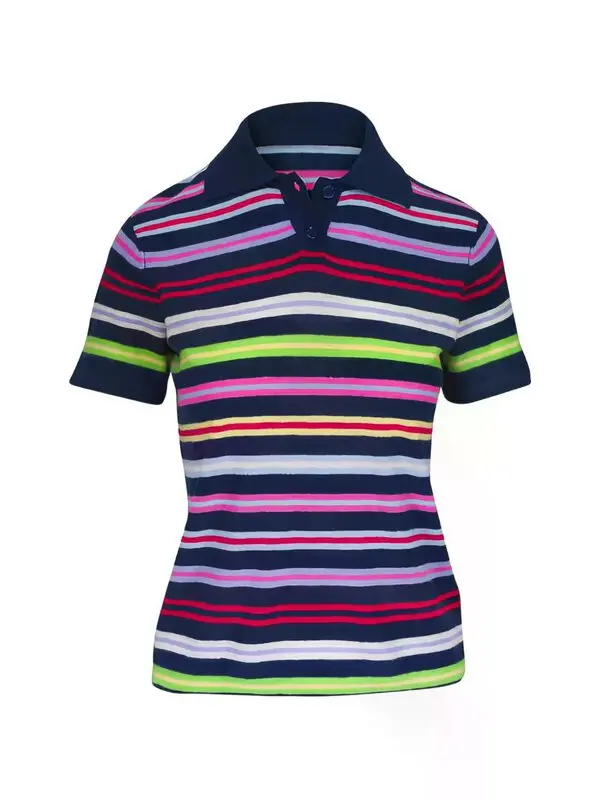 Majestic Filatures Striped Cashmere Polo Shirt - Blue