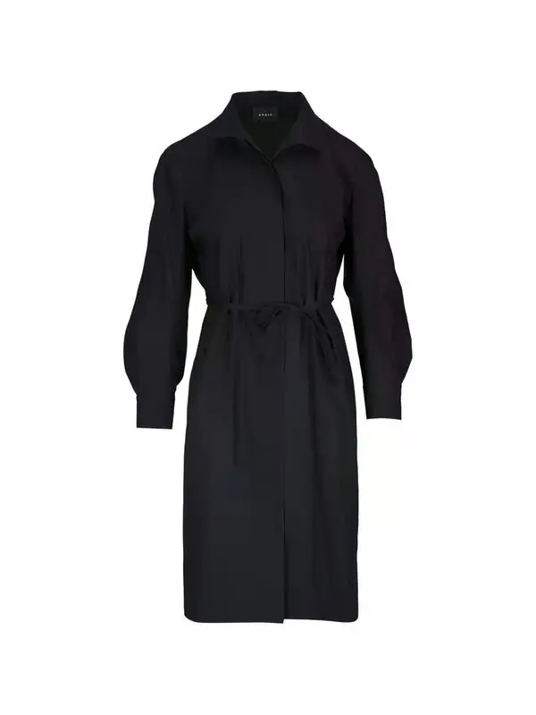 Akris Belted Cotton Gabardine Dress