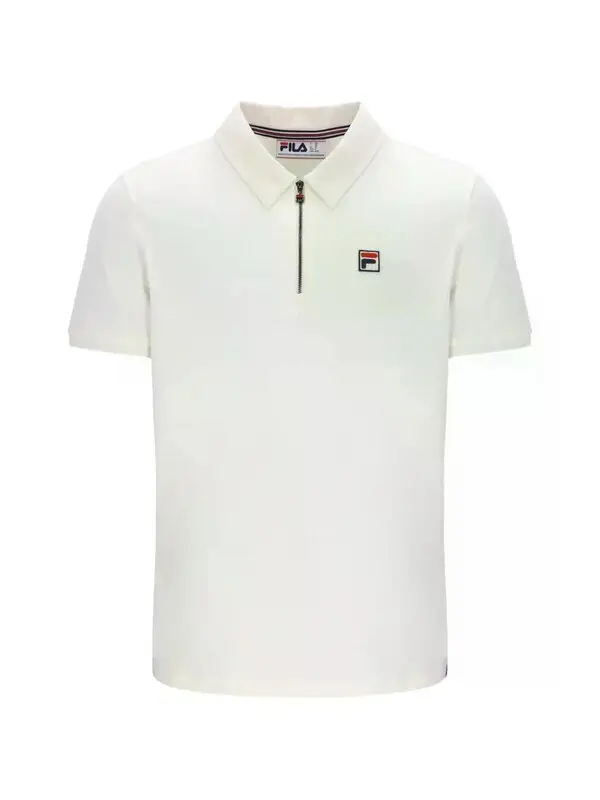 FILA Ettore Logo-patch Zip-fastening Polo Shirt