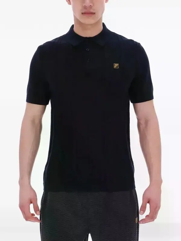 FILA Barns Cable-knit Polo Shirt