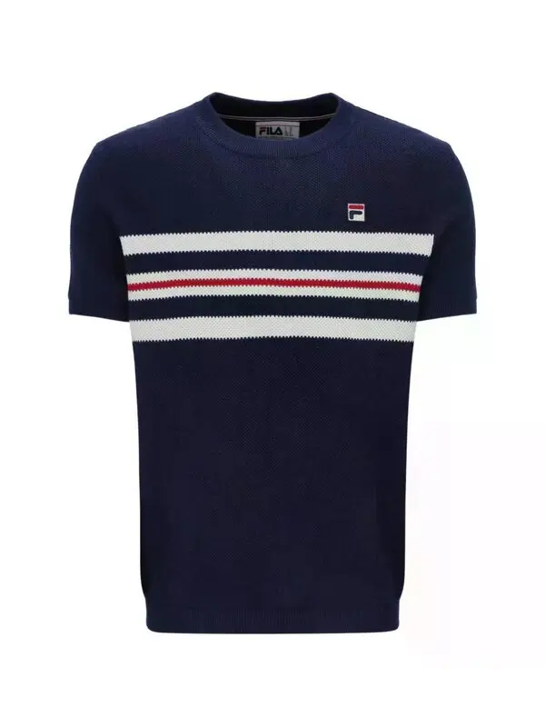 FILA Gerardo Stripe-detail T-shirt - Blue