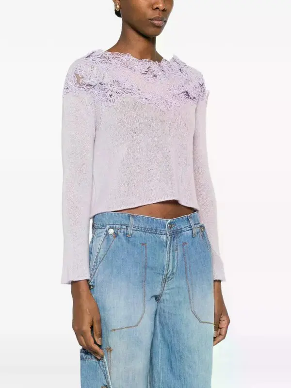 Ermanno Scervino Floral Lace Sweater