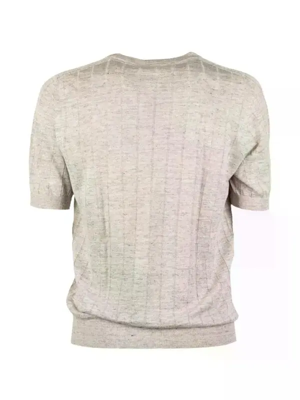Peserico Ribbed-knit T-shirt - Neutrals