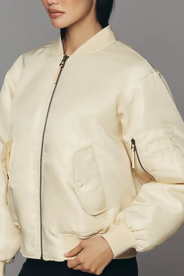 ANINE BING Leon Bomber Jacket - Cream
