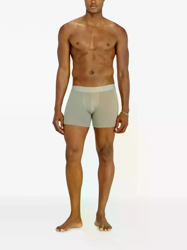 DIESEL® Logo-waistband Cotton Boxers - Grey