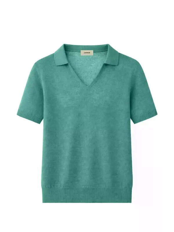 A PAPER KID Knitted V-neck T-shirt