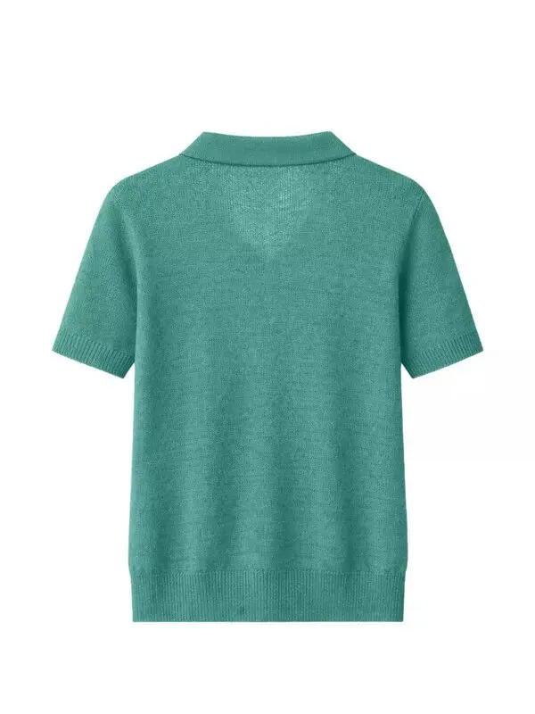 A PAPER KID Knitted V-neck T-shirt