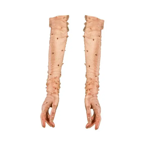 NATALIA PETRUCH High Gloves In Pearl - Beige