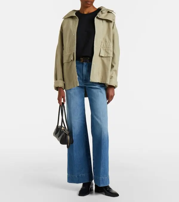 Victoria Beckham Alina Faded Wide-leg Jeans