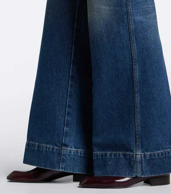 Victoria Beckham Alina Faded Wide-leg Jeans