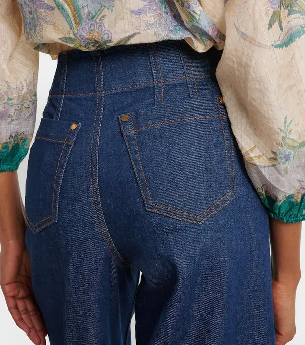 Zimmermann Aster Cropped Flared Jeans