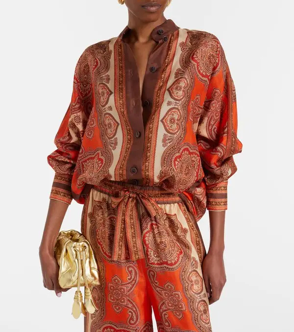 Zimmermann Mahon Paisley Silk Shirt