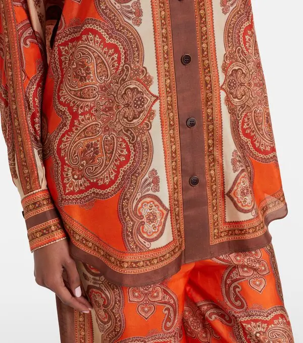 Zimmermann Mahon Paisley Silk Shirt