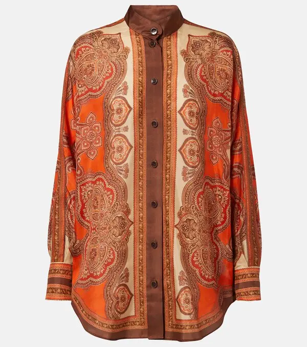 Zimmermann Mahon Paisley Silk Shirt - Multicoloured