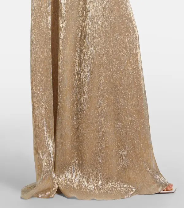 Oscar De La Renta Embellished Silk-blend Gown