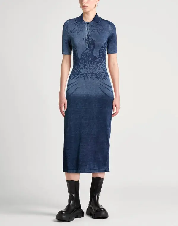 DIESEL® Midi Dress Cotton - Blue
