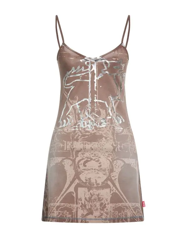DIESEL® Bodycon Mini Dress With Metallic Print