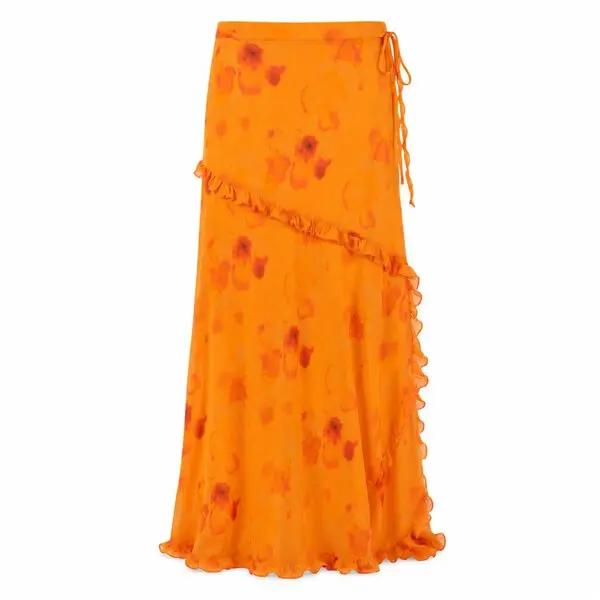 Carmen Says Ecstasy Skirt With Ruffles And Floral Print