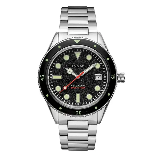 SPINNAKER Cahill Midsize Automatic Diver Watch - Black