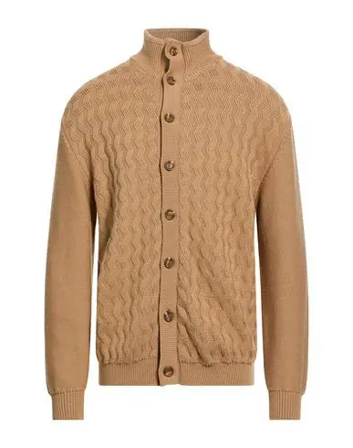 DANIELE FIESOLI Virgin Wool Cardigan - Camel