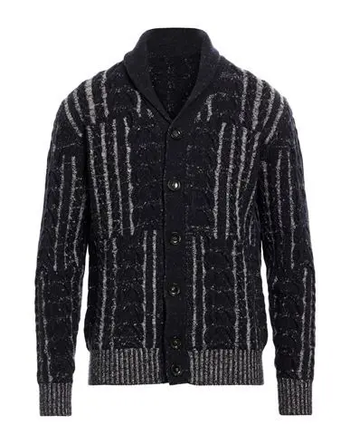 MASQ Knitted Wool And Polyamide Cardigan - Blue