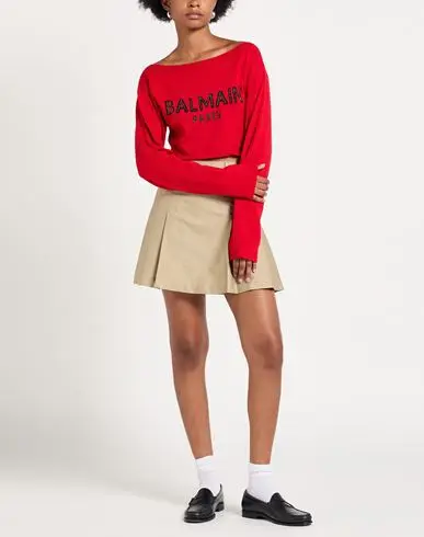 Balmain Cropped Virgin Wool & Viscose Sweater