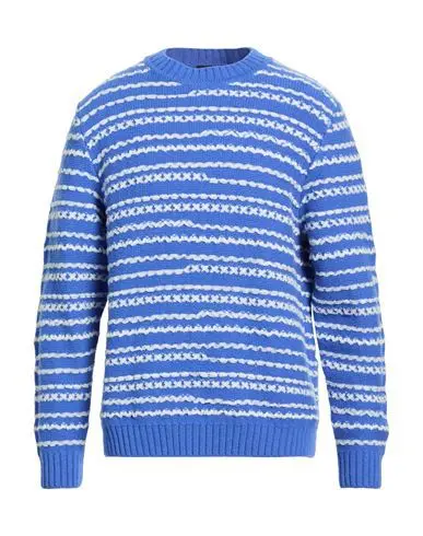 DANIELE FIESOLI Striped Crewneck Sweater In Merino Wool, Polyamide, And Cashmere - Blue