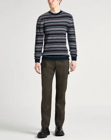 DANIELE FIESOLI Striped Crewneck Merino Wool Blend Sweater