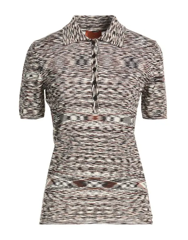 Missoni Multicolor Jacquard-knit Wool Blend Polo Shirt