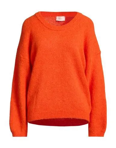 VICOLO Crewneck Sweater In Polyamide, Wool, And Alpaca Wool Blend - Orange