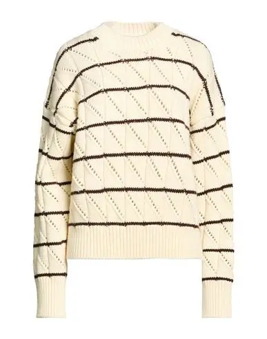 ALYSI Wool Two-tone Crewneck Sweater