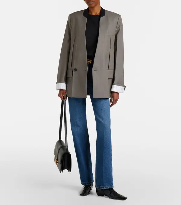 Victoria Beckham Julia Straight Jeans In Mid Wash