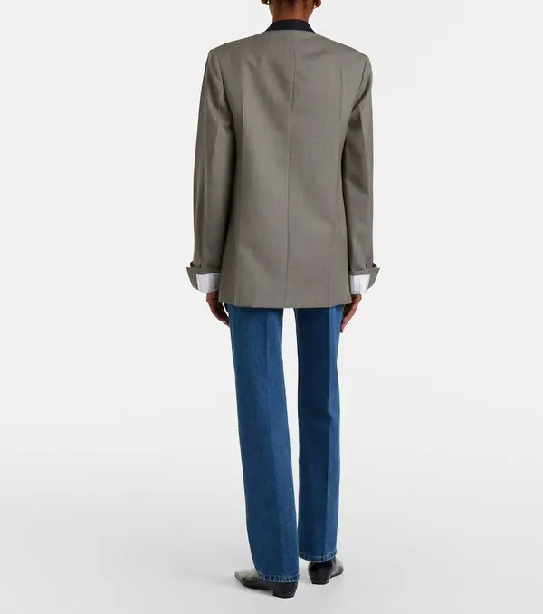 Victoria Beckham Julia Straight Jeans In Mid Wash