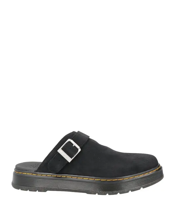 Dr. Martens Suede Clogs With Buckle Detail