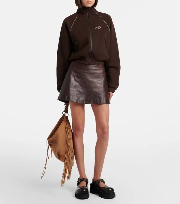 Balenciaga Leather Miniskirt