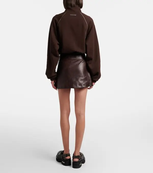 Balenciaga Leather Miniskirt