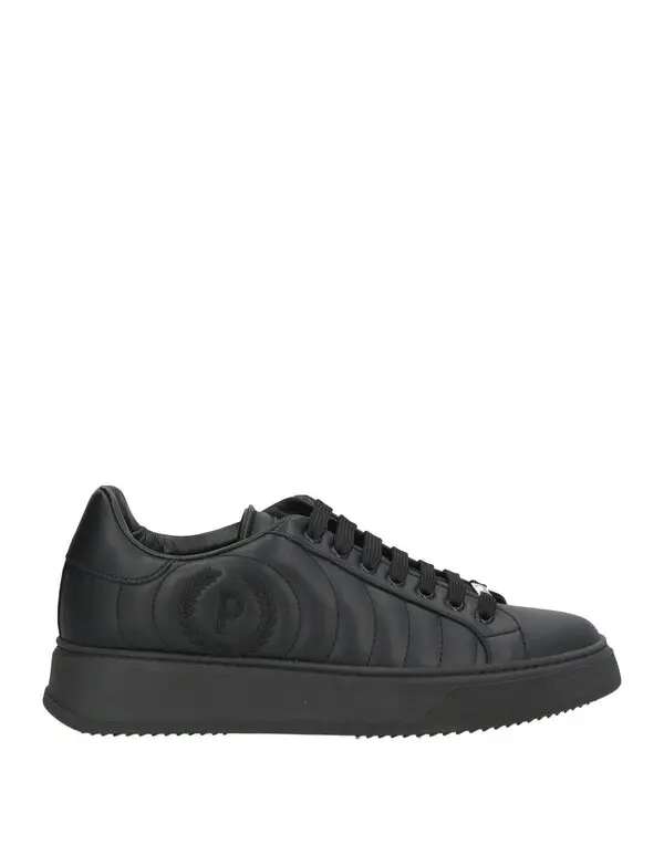 POLLINI Quilted Leather Lace-up Sneakers