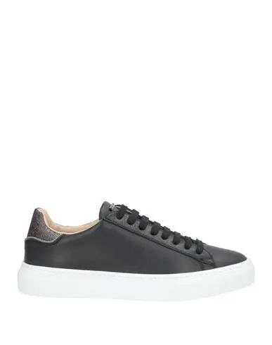 Fabiana Filippi Leather Low-top Sneakers With Metallic Accents - Black
