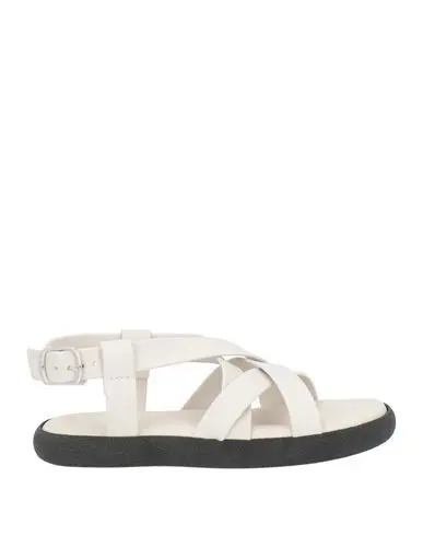 BALDININI Leather Sandals With Buckle Fastening - Off White