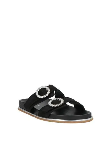 BALDININI Embellished Suede And Satin Sandals
